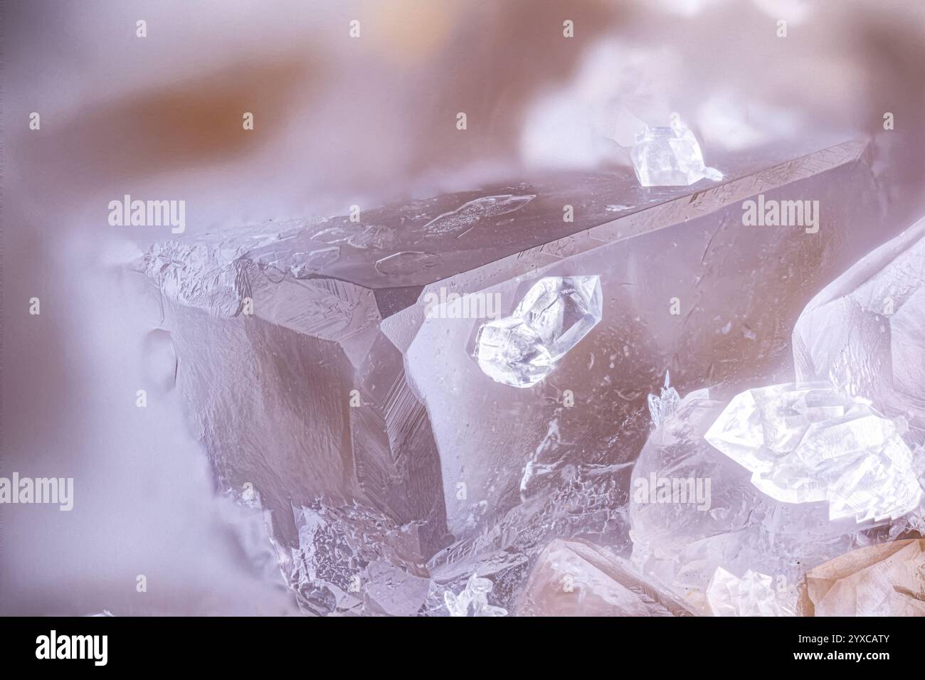 Micro quartz on Fluorite. Specimen from Maine, Lucenay-l'Évêque, France ...