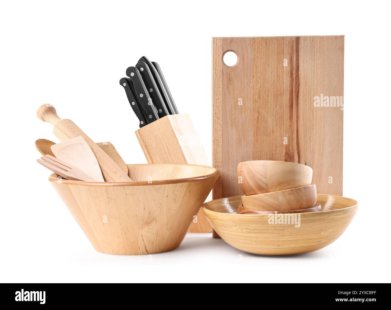 Set of different cooking utensils isolated on white Stock Photo - Alamy