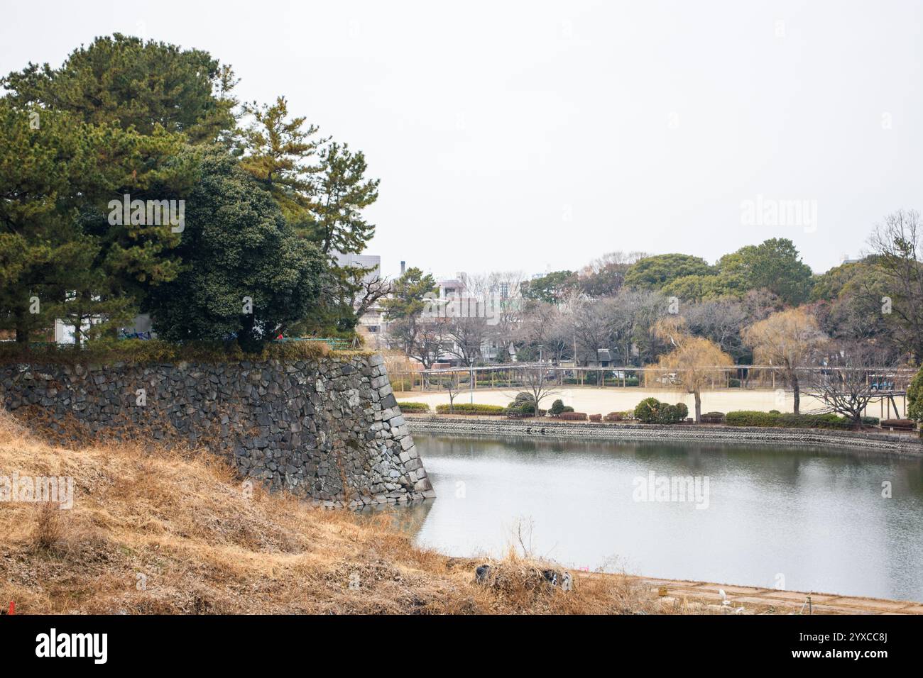 Grounds of Nagoya Castle Park in Nagoya, Japan, built by shogun ...