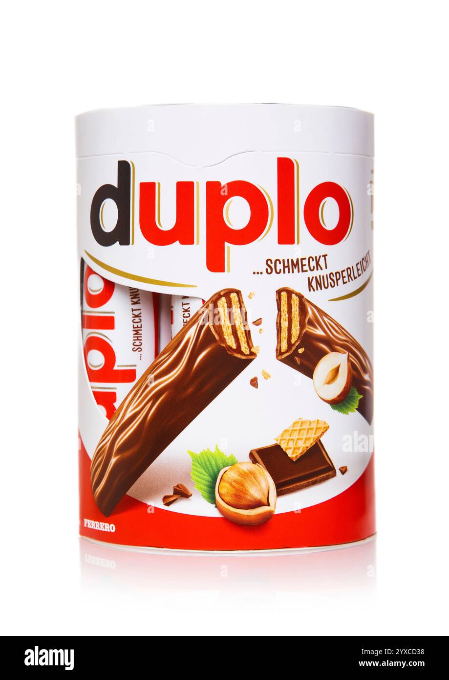 LONDON, UK - DECEMBER 02, 2024: Duplo chocolate bar with wafer and ...