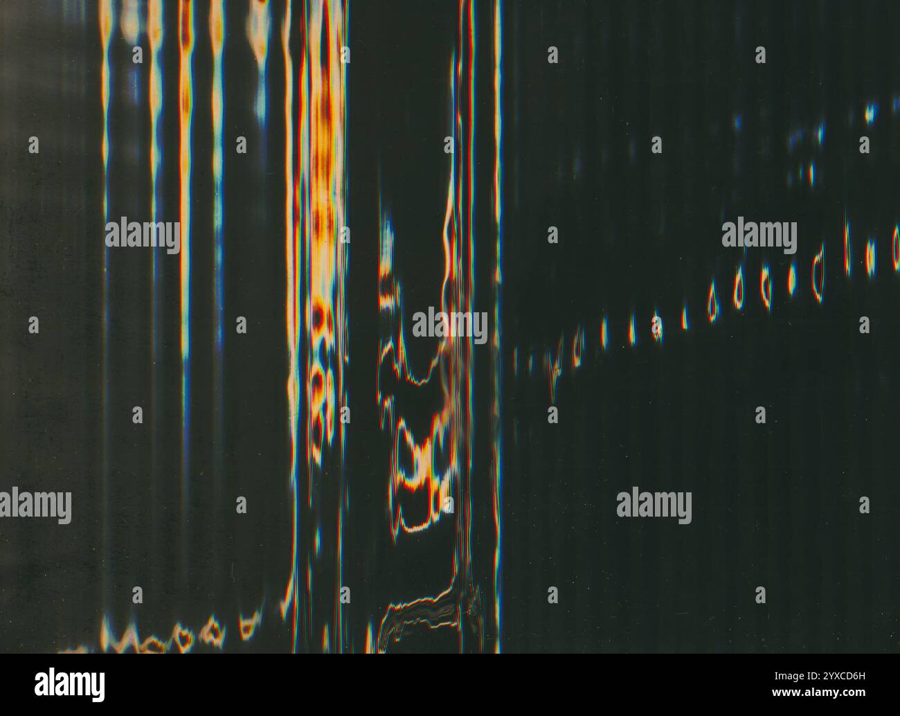 Digital distortion. Glitch overlay. Screen defect texture. Blue orange ...