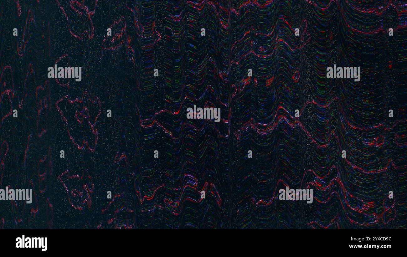 Analog glitch. Static noise texture. TV screen overlay. Red blue green ...
