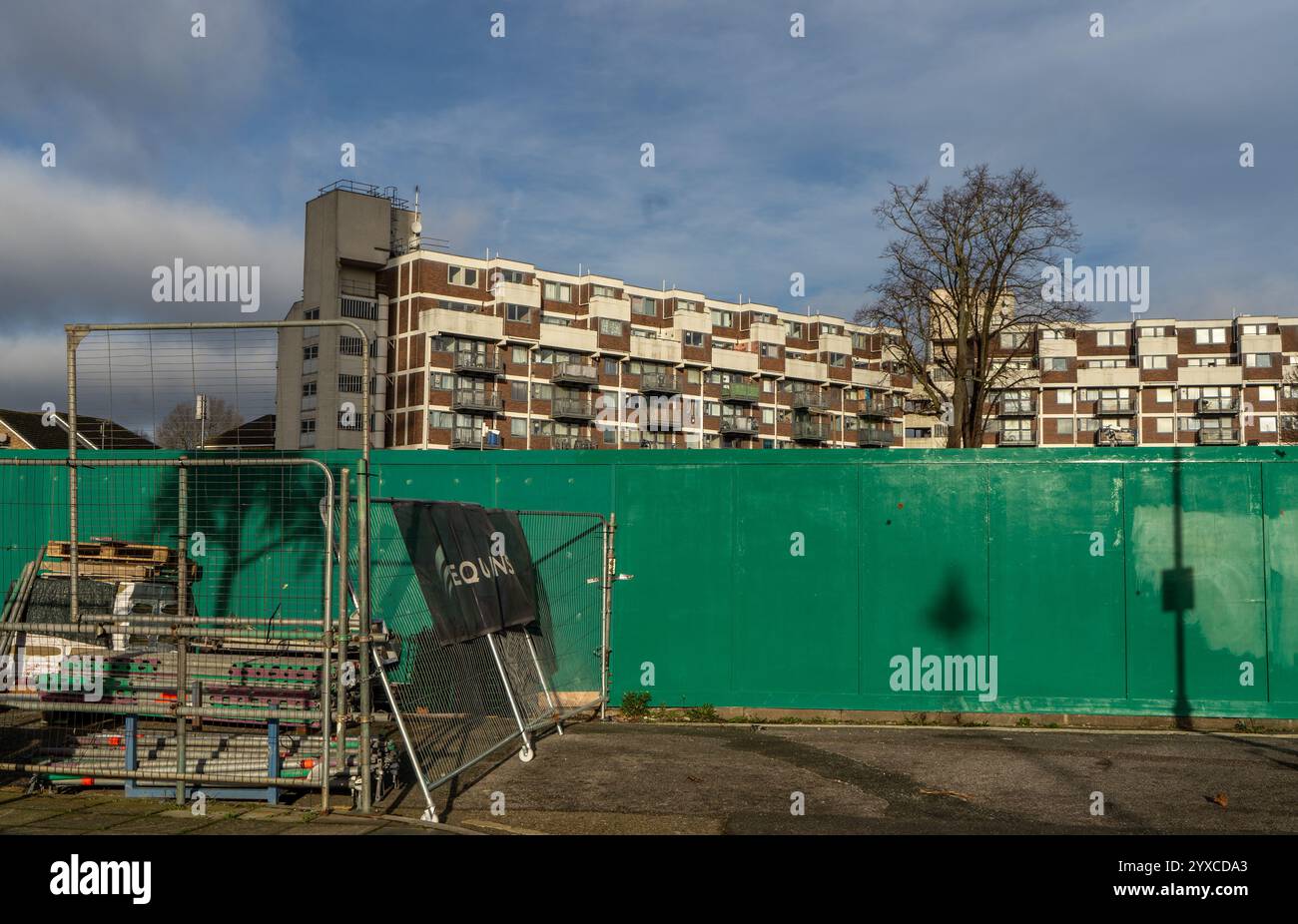 Council social housing tower block being stripped of inflammable ...