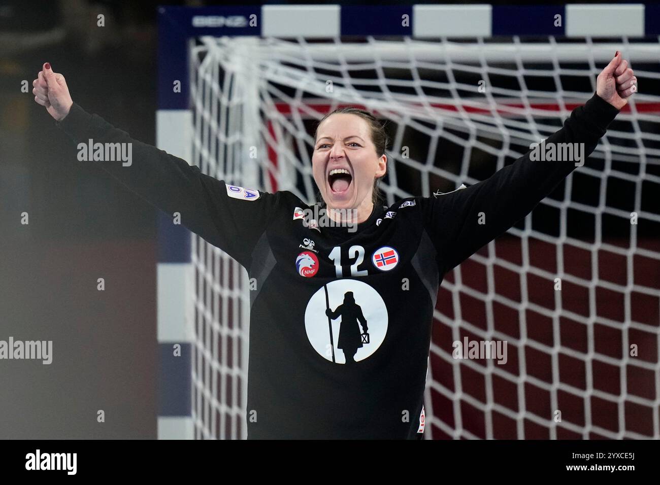 Norway's goalkeeper Silje Margaretha Solberg-Oesthassel celebrates ...