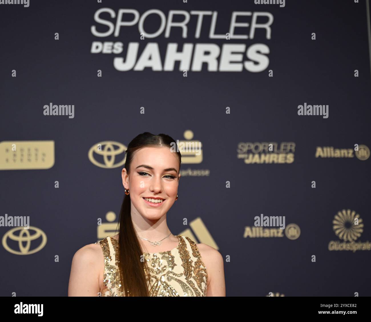 Baden Baden, Germany. 15th Dec, 2024. Gymnast Darja Varfolomeev enters ...