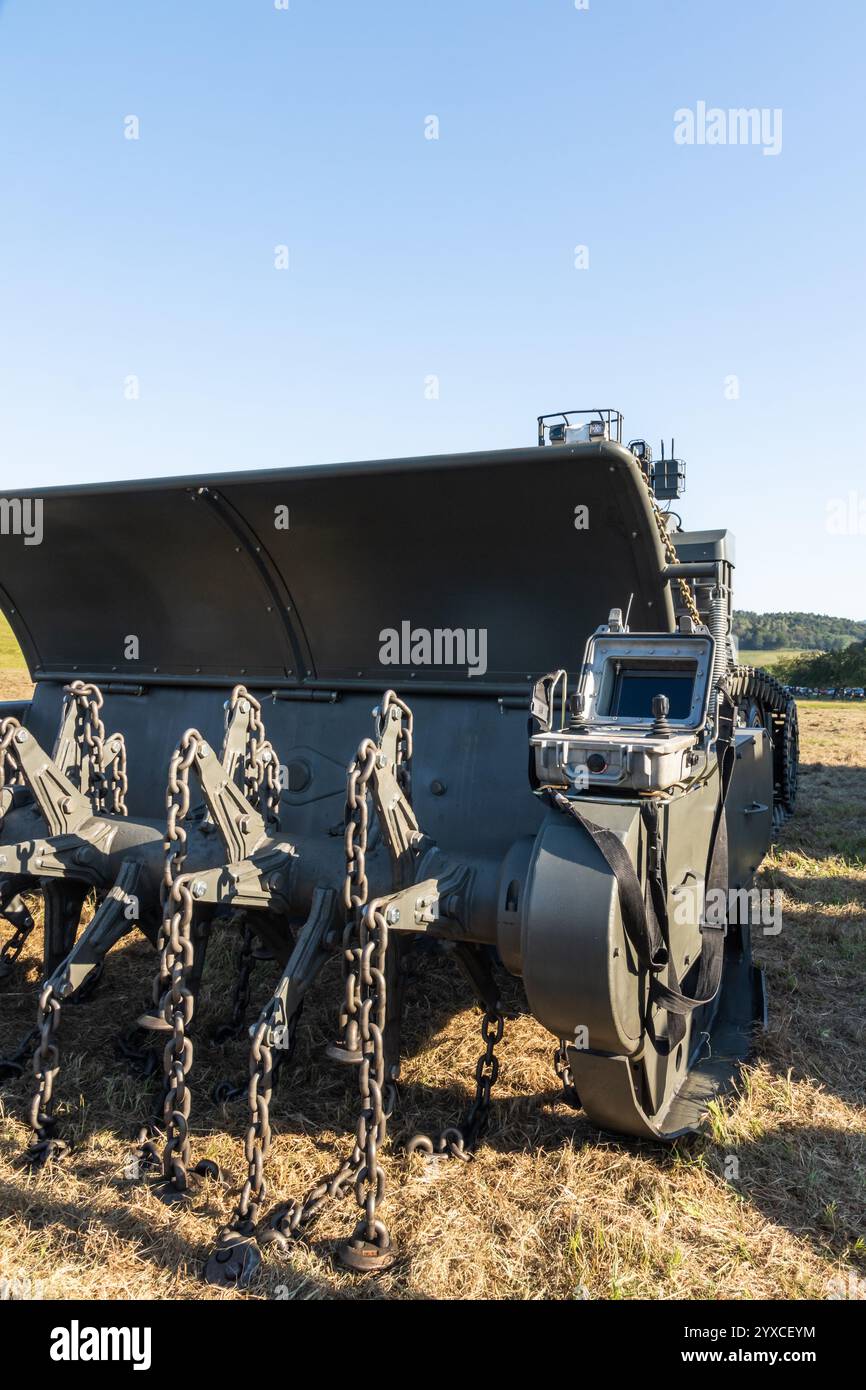 Bozena 5 - unmanned remote controlled demining vehicle, front view with ...