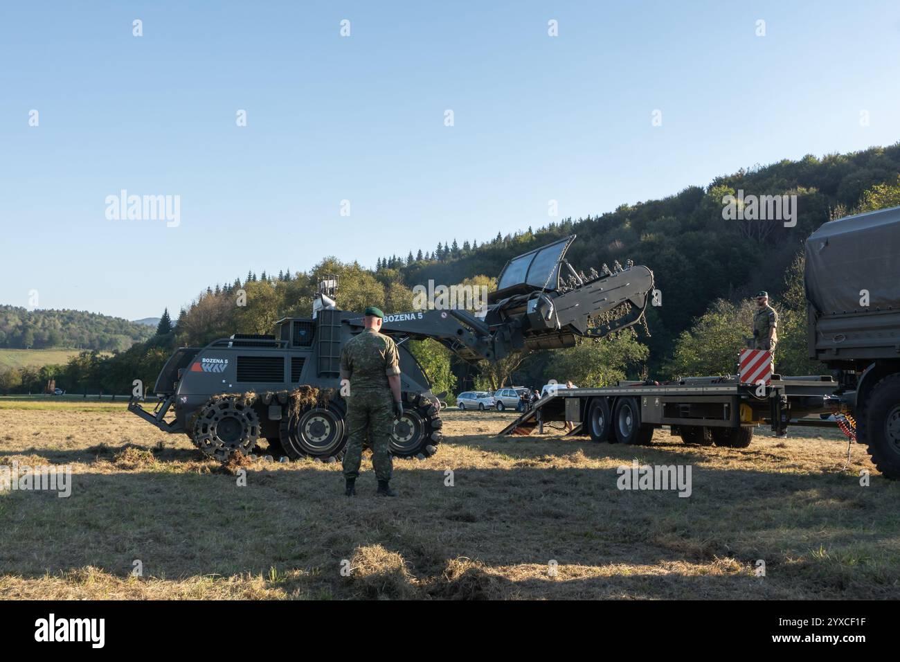 Bozena 5 - unmanned remote controlled demining vehicle, loading flail ...