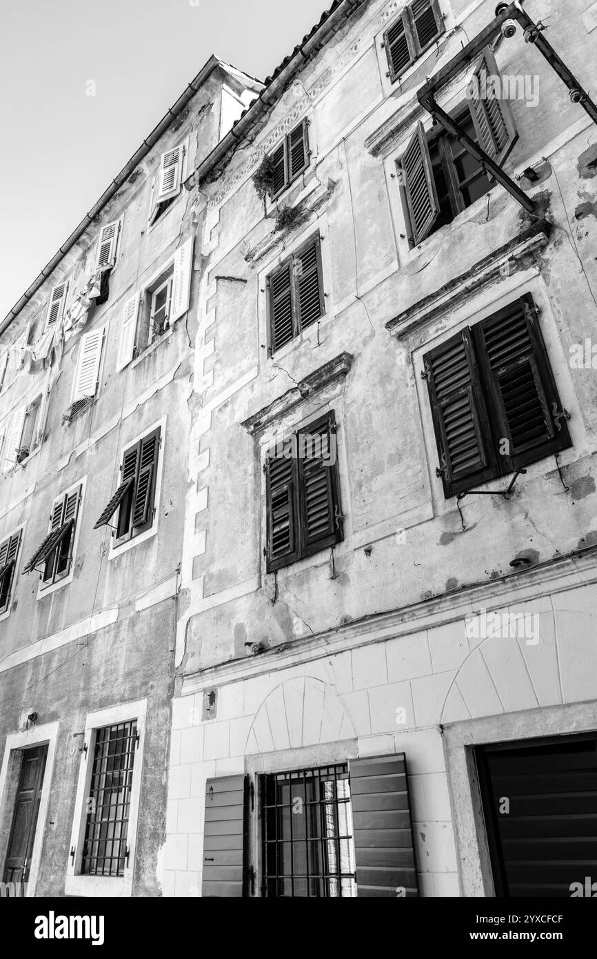 Traditional architecture and street view in old town Kotor ...
