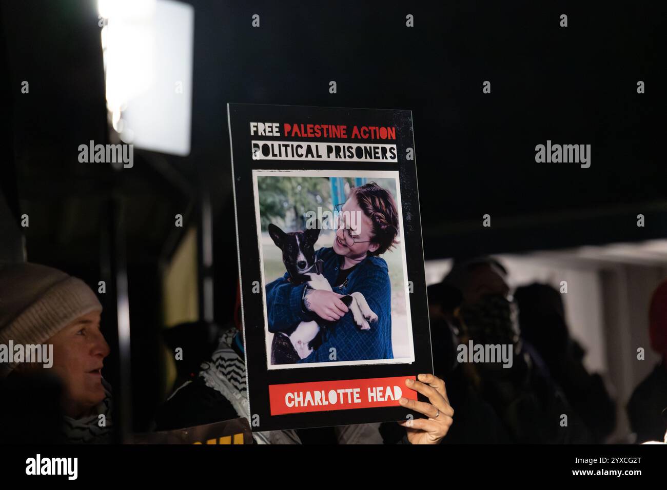 Protest outside Bronzefield Prison including a performance by rapper ...