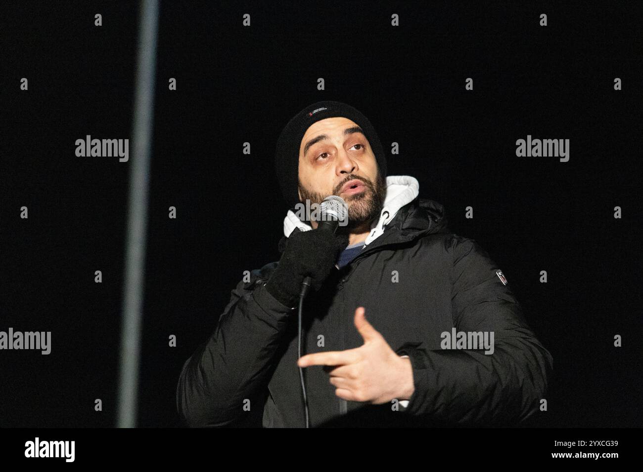 Protest outside Bronzefield Prison including a performance by rapper ...