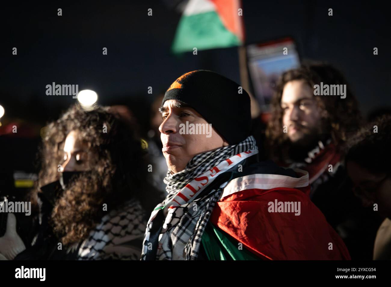 Protest outside Bronzefield Prison including a performance by rapper ...