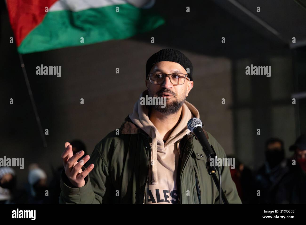 Protest outside Bronzefield Prison including a performance by rapper ...