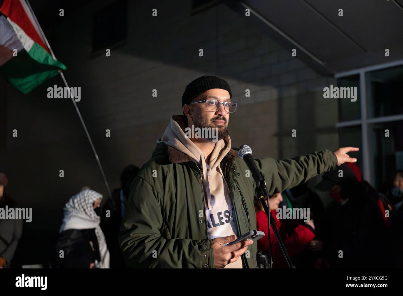 Protest outside Bronzefield Prison including a performance by rapper ...