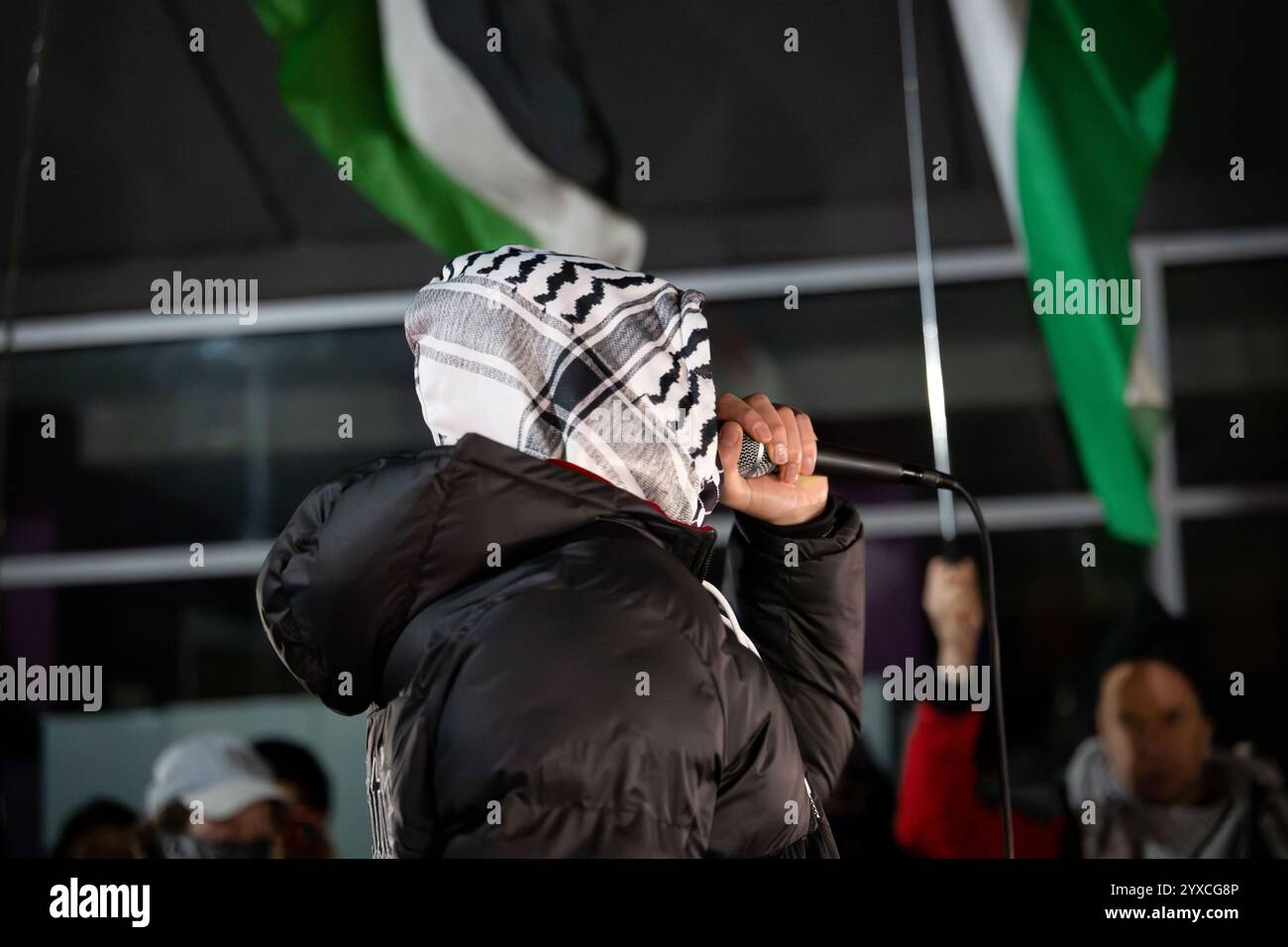 Protest outside Bronzefield Prison including a performance by rapper ...