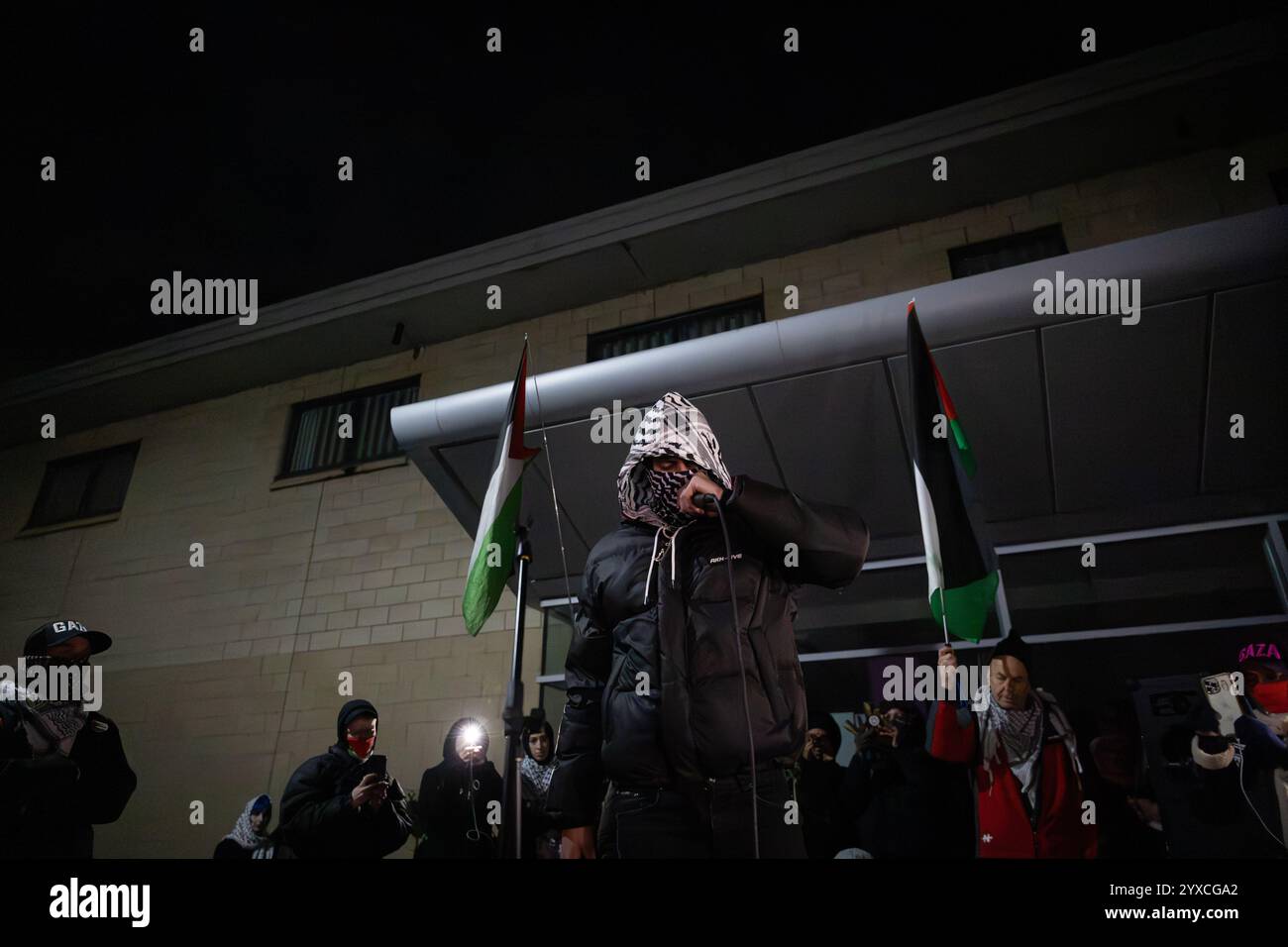 Protest outside Bronzefield Prison including a performance by rapper ...