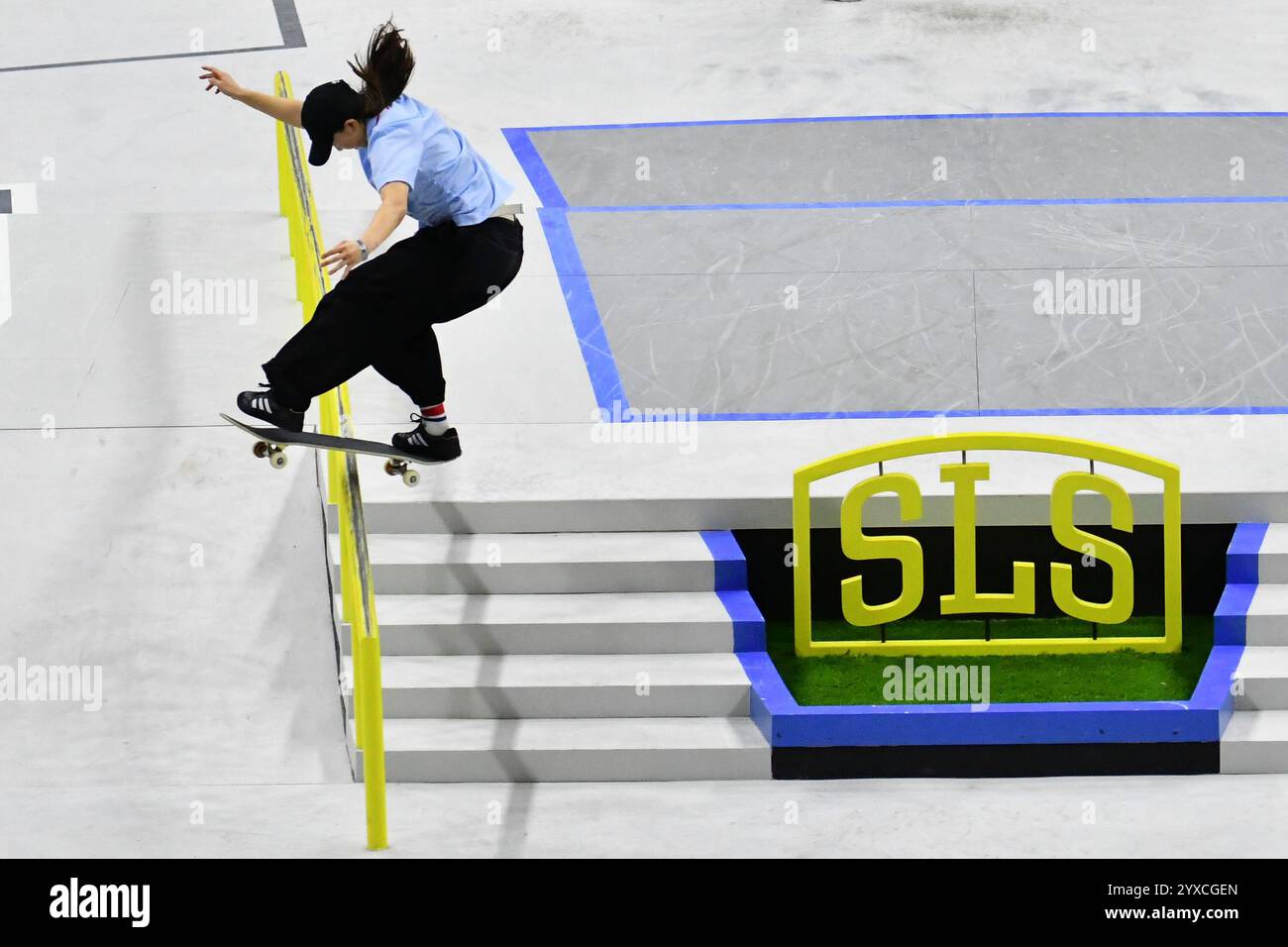 SAO PAULO, Brazil. , . SLS Super Crown World Championship women's finals at Ginasio do ...