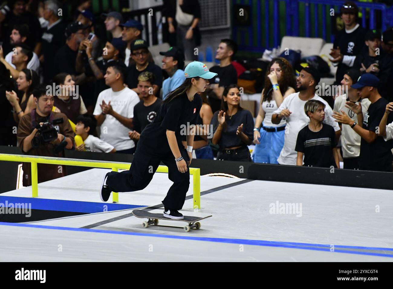 SAO PAULO, Brazil. , . SLS Super Crown World Championship women's finals at Ginasio do ...