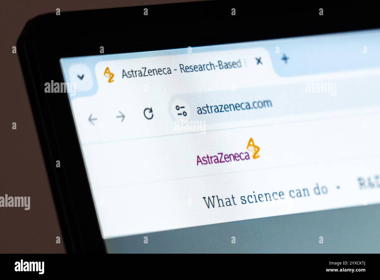 New York, USA - December 15, 2024: AstraZeneca website homepage ...