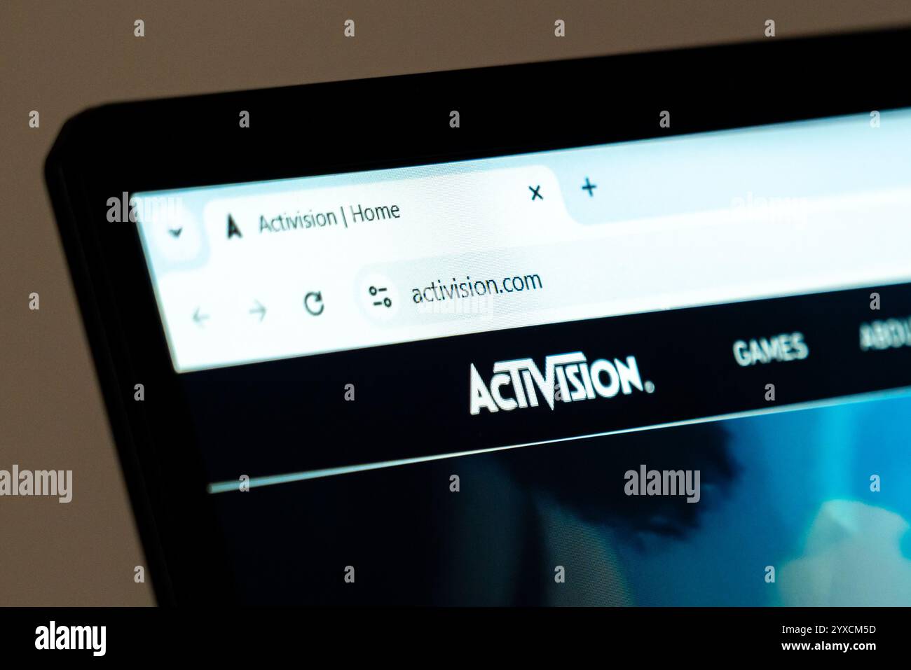 New York, USA - December 15, 2024: Activision website homepage ...