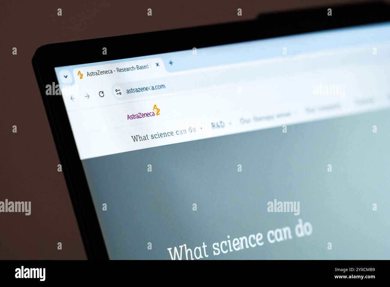 New York, USA - December 15, 2024: AstraZeneca website homepage ...