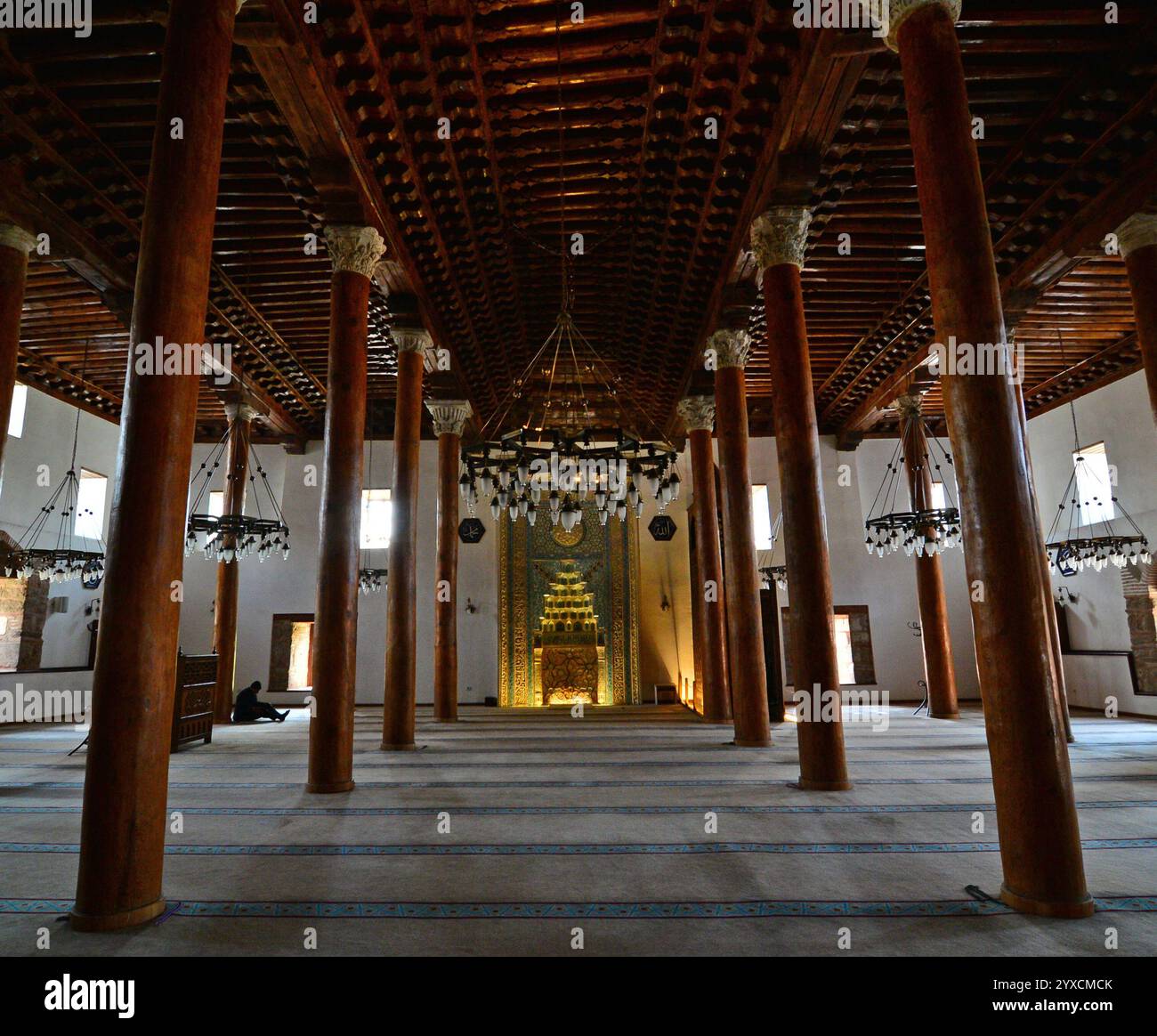 Arslanhane Mosque in Ankara, Turkey, and the tomb next to it are 13th ...