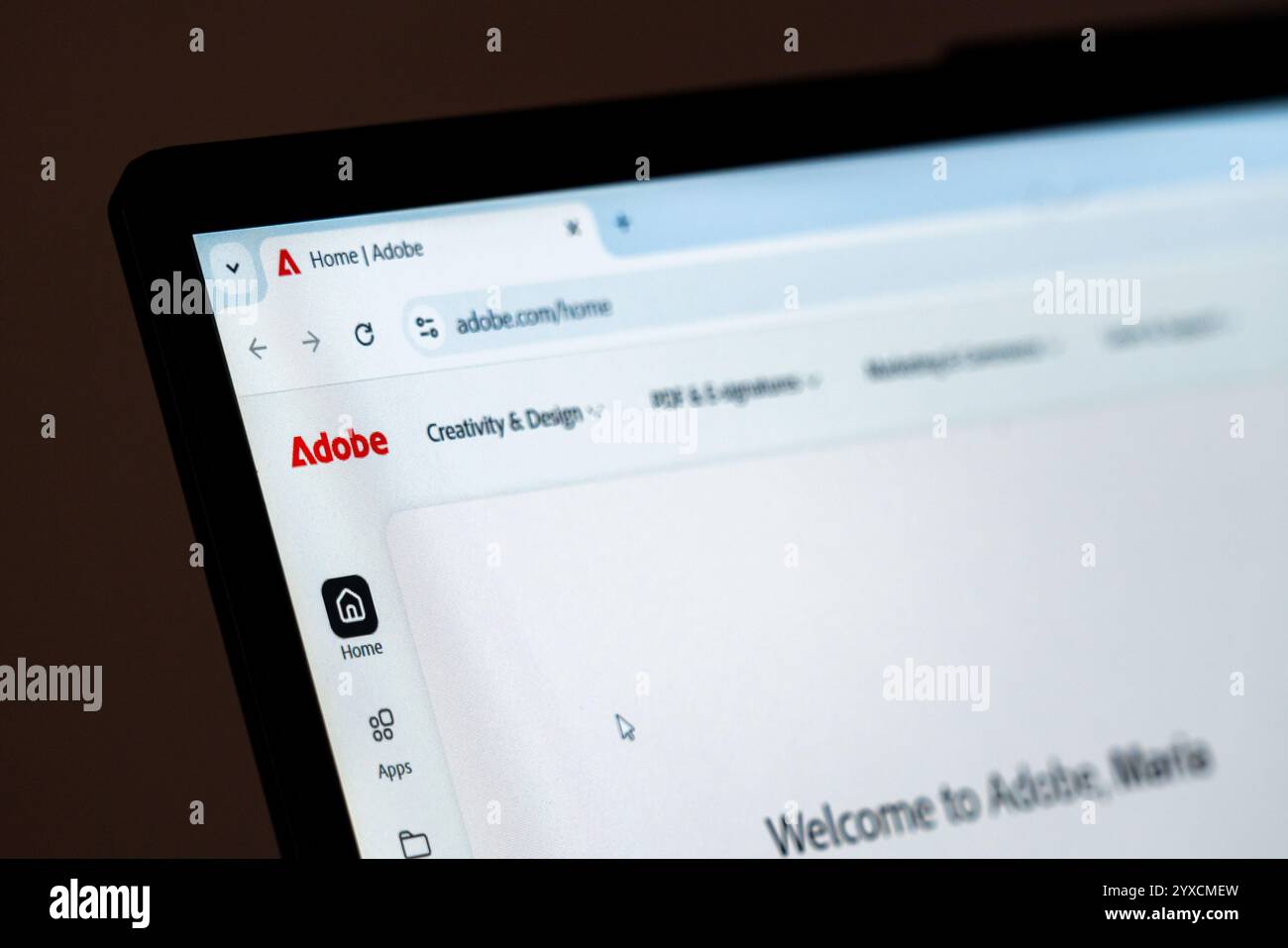 New York, USA - December 15, 2024: Adobe website homepage displayed on ...