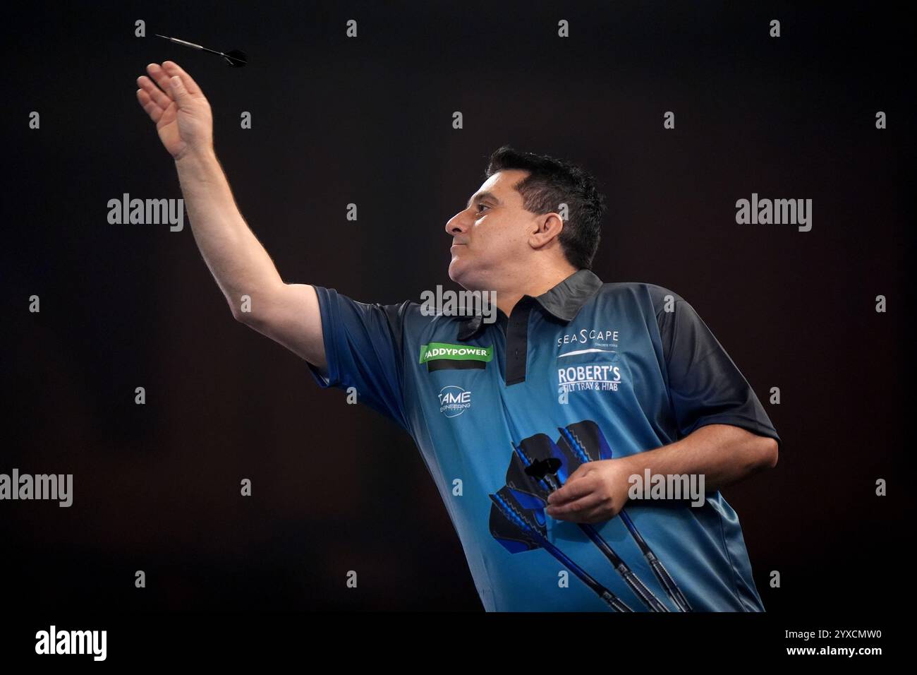 Joe Comito during his first round match against Thibault Tricole on day ...