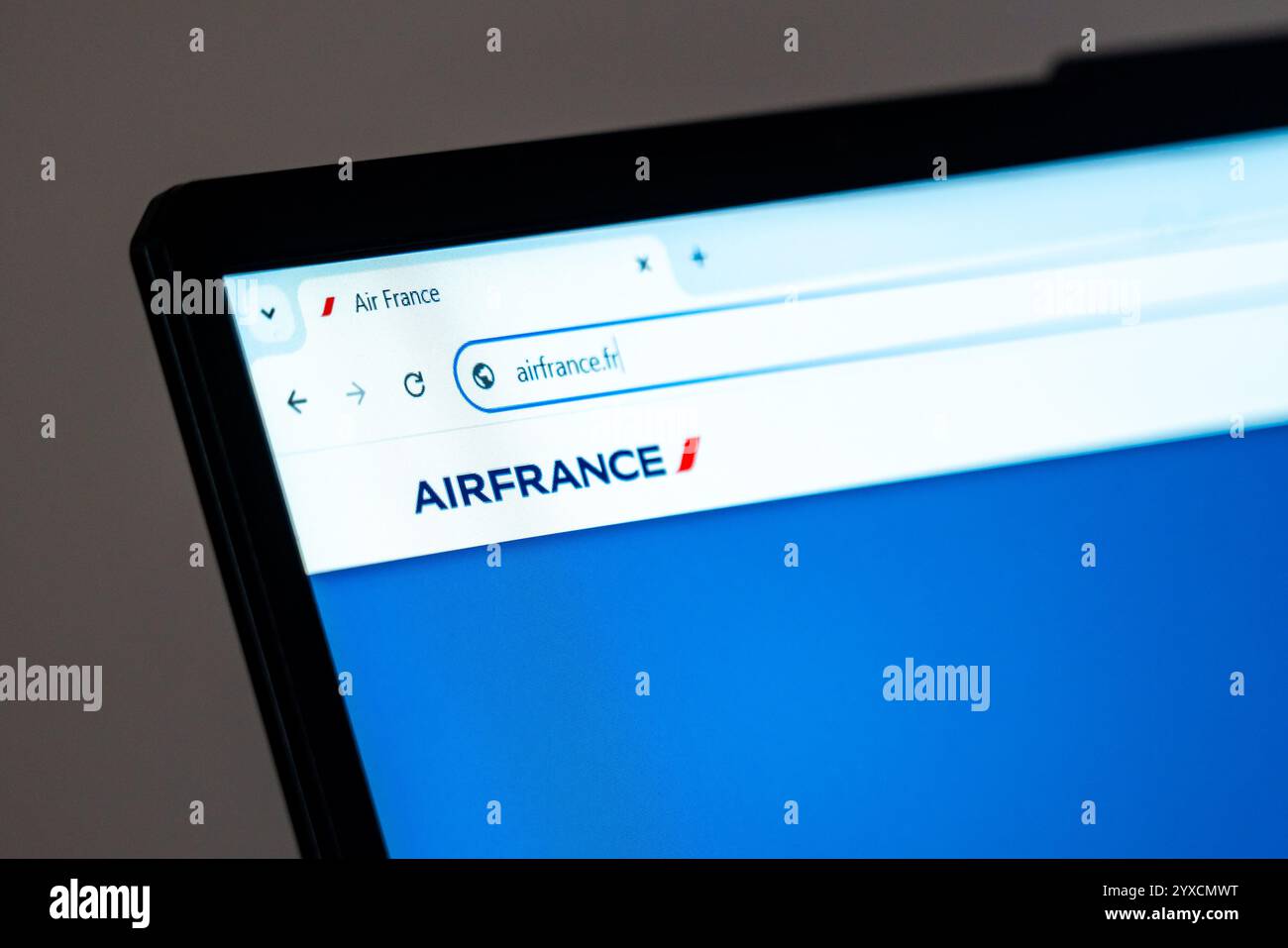 New York, USA - December 15, 2024: Air France official website homepage ...