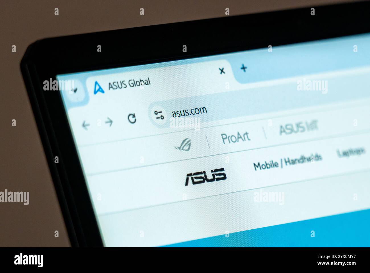 New York, USA - December 15, 2024: Asus website homepage displayed on ...