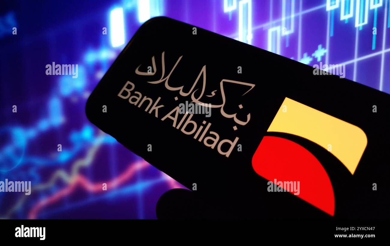 Konskie, Poland - December 14, 2024: Bank Albilad company logo ...