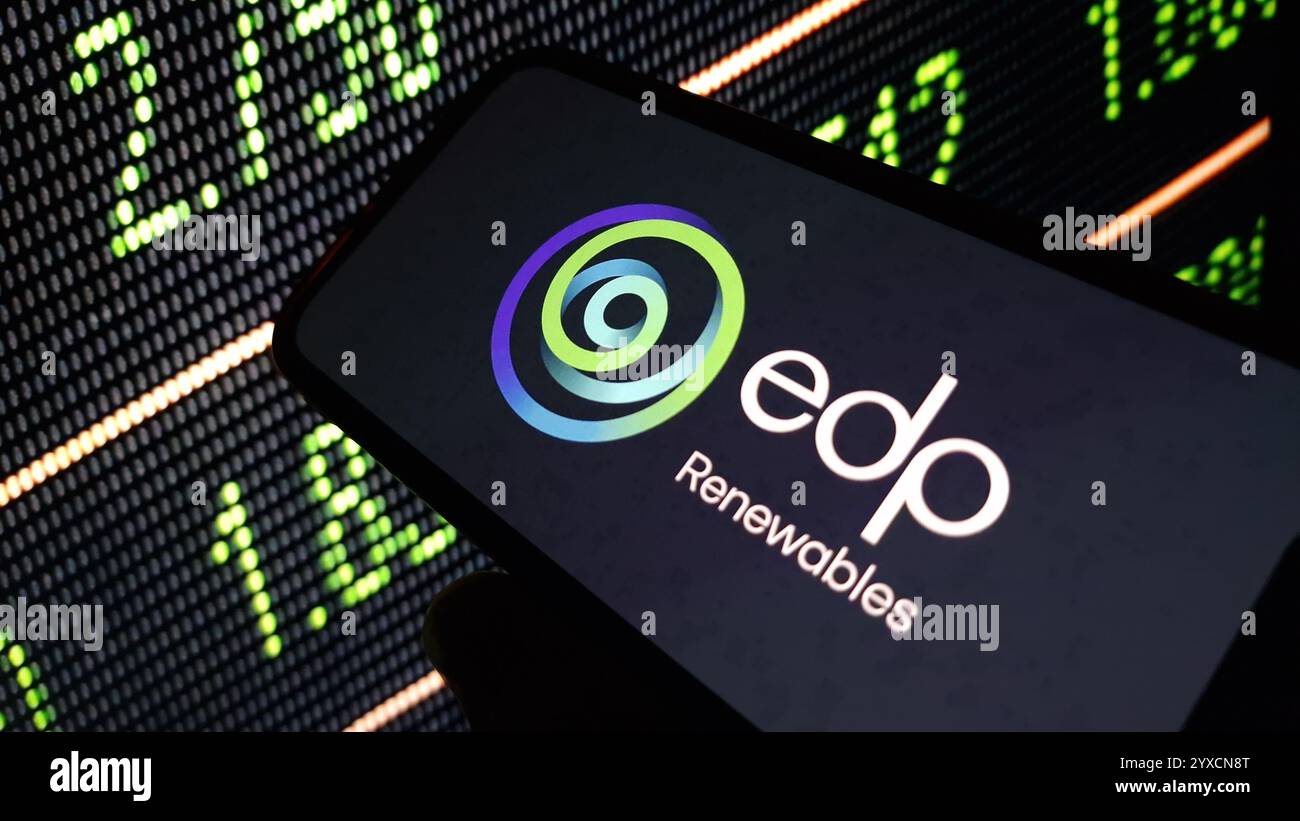Konskie, Poland - December 14, 2024: EDP Renovaveis company logo ...