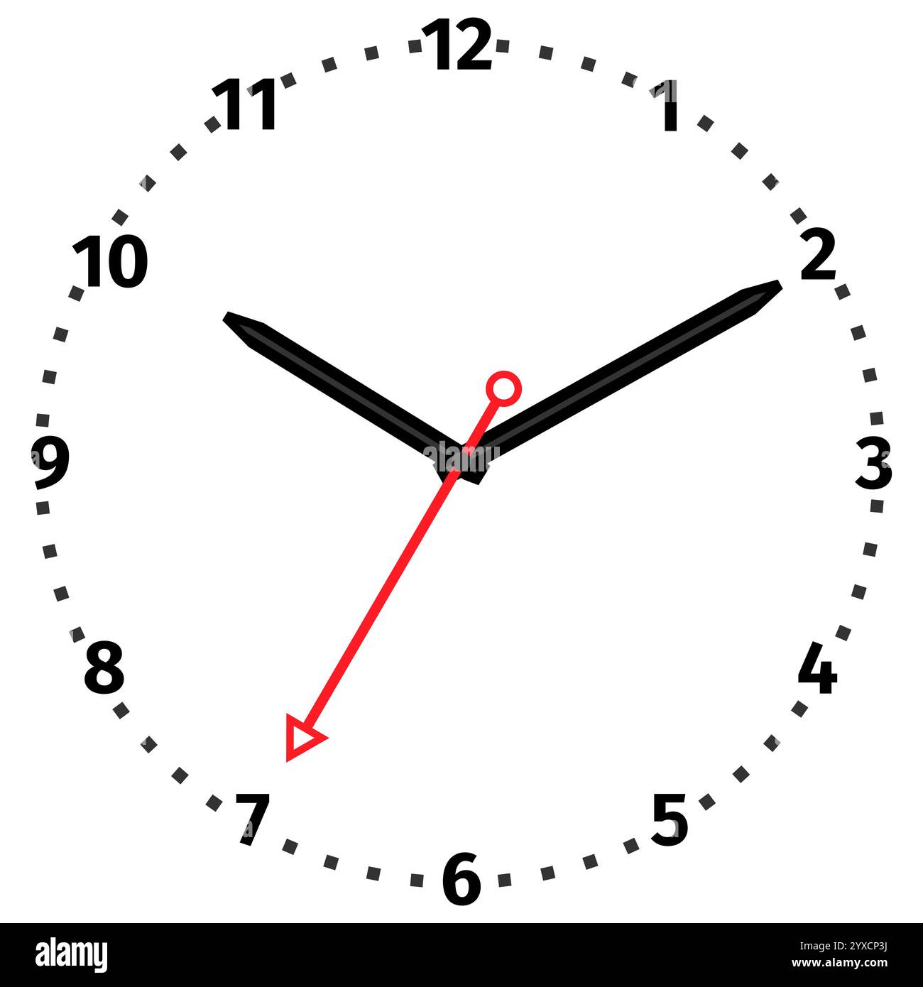 Vector illustration of mechanical clock. Clock face on white background ...