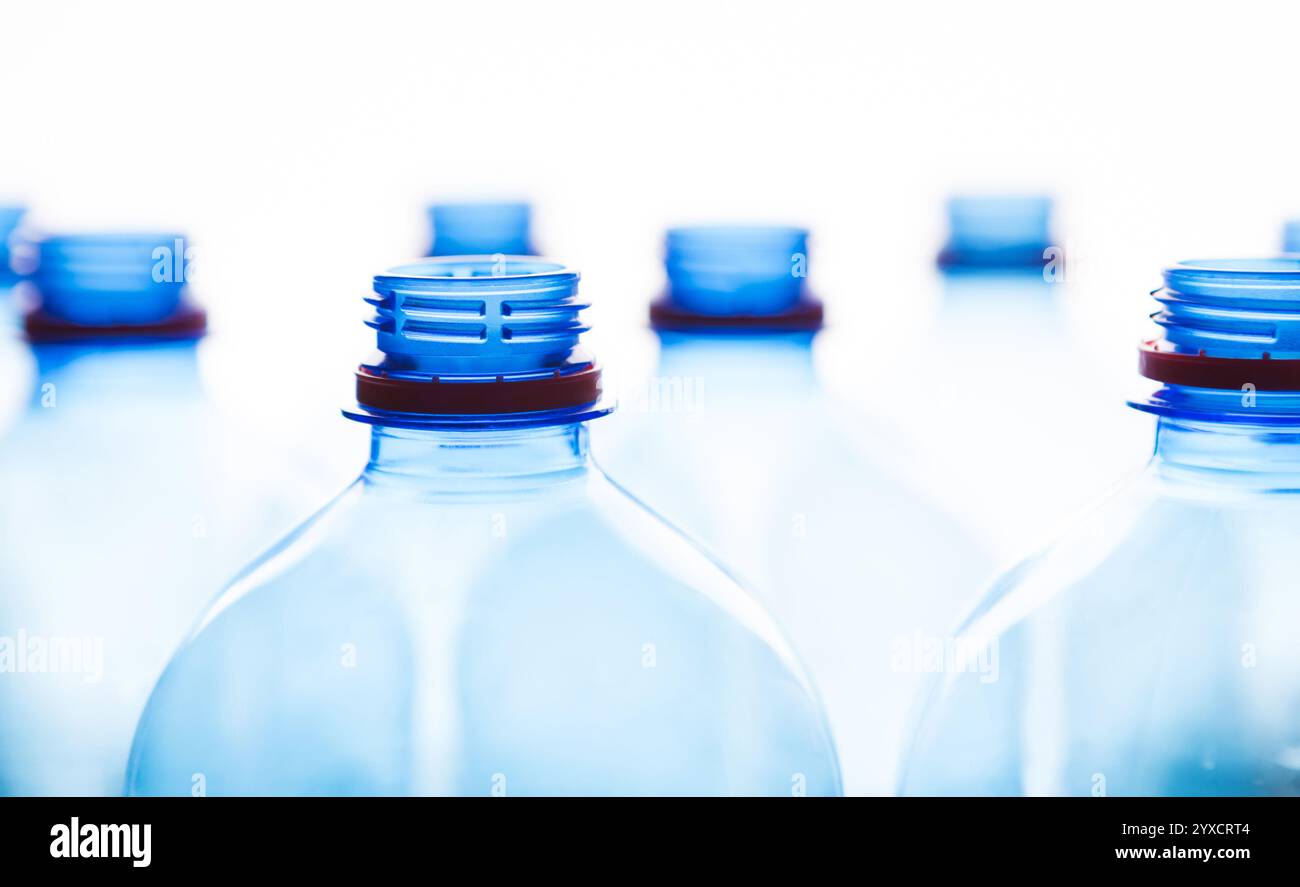 Set of empty Plastic bottles isolated on white background Stock Photo ...