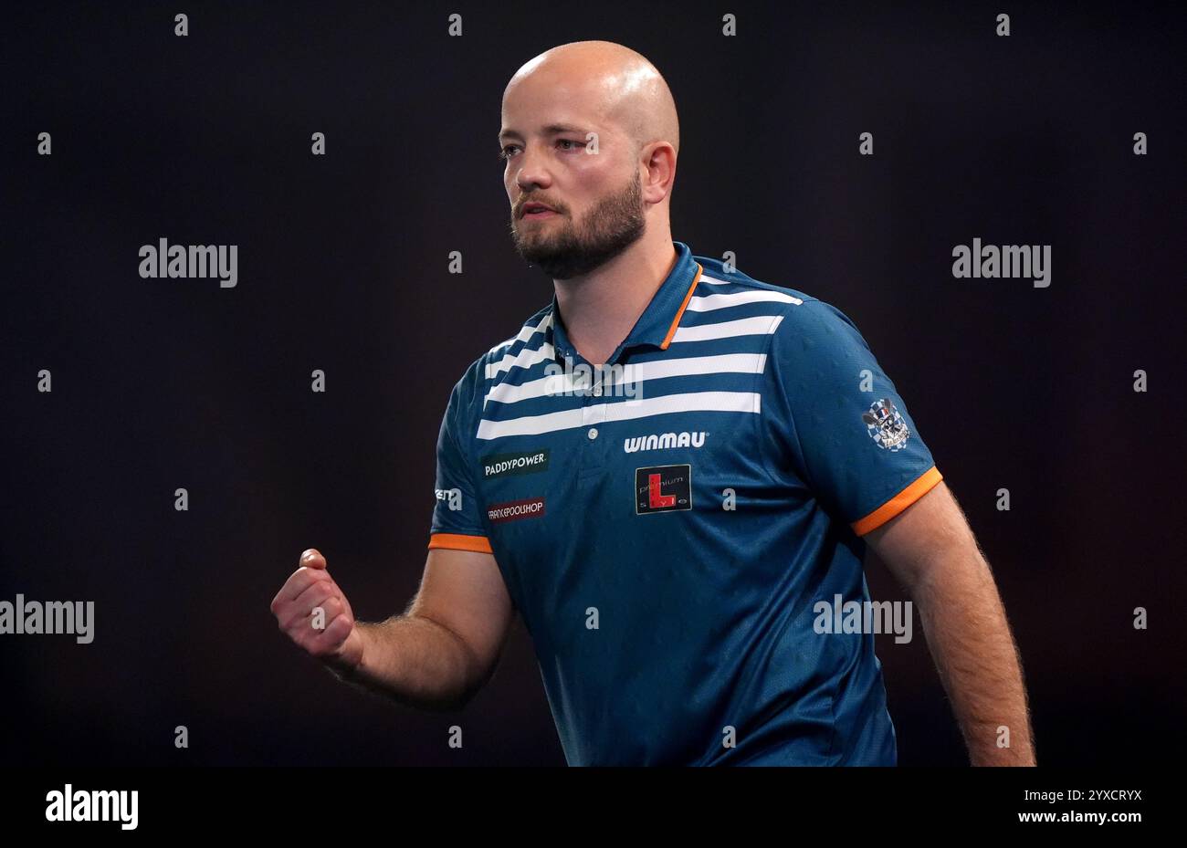Thibault Tricole celebrates during his first round match against Joe ...