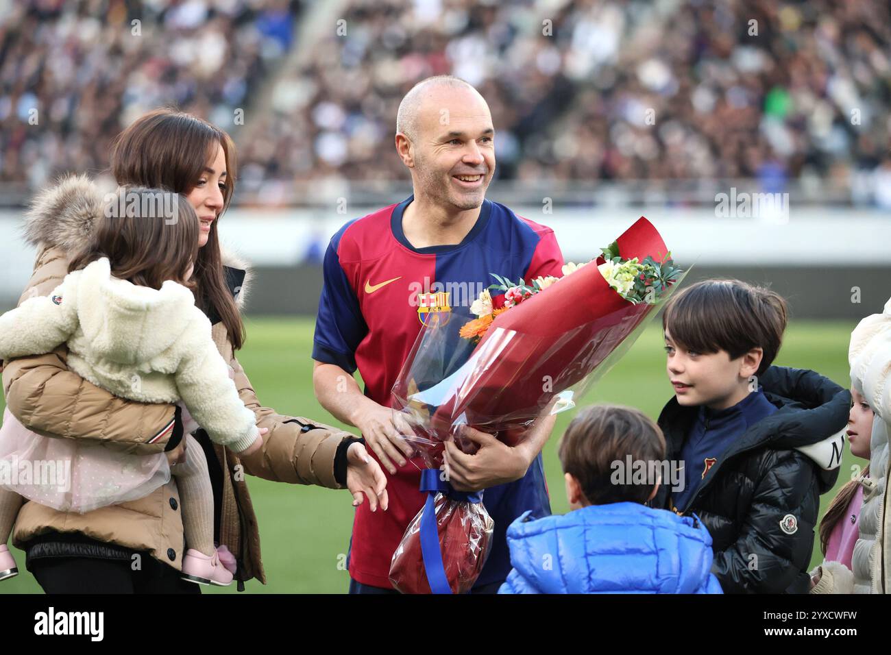 Tokyo, Japan. 15th Dec, 2024. Former FC Barcelona player Andrres ...