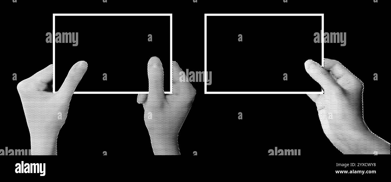 Halftone image of hands holding paper. Pop art retro style illustration Stock Vector Image & Art ...