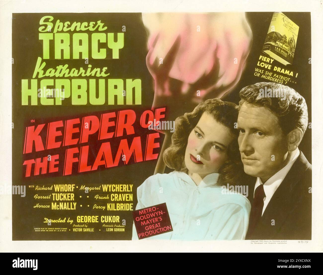 KATHARINE HEPBURN and SPENCER TRACY in Poster Art for KEEPER OF THE ...