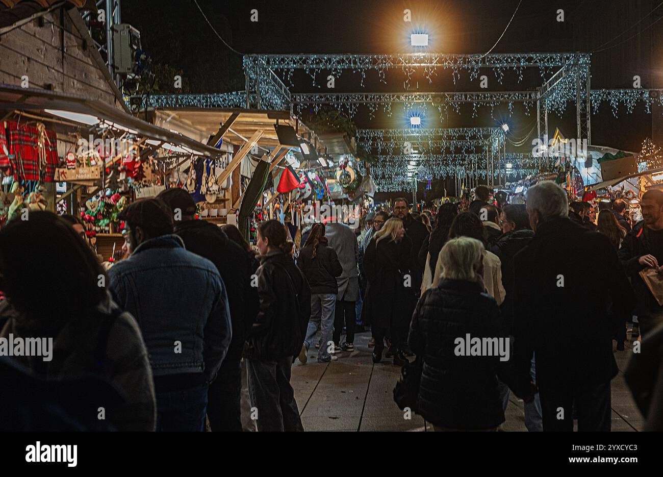 shopping at a street market Stock Photo - Alamy