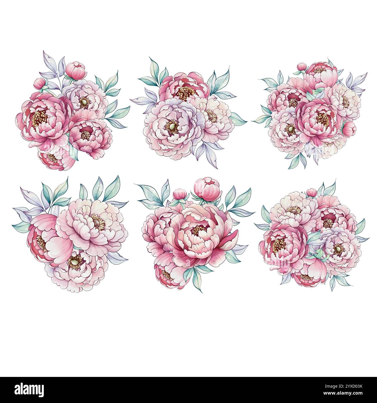 Blossoms in vibrant shades Cut Out Stock Images & Pictures - Alamy