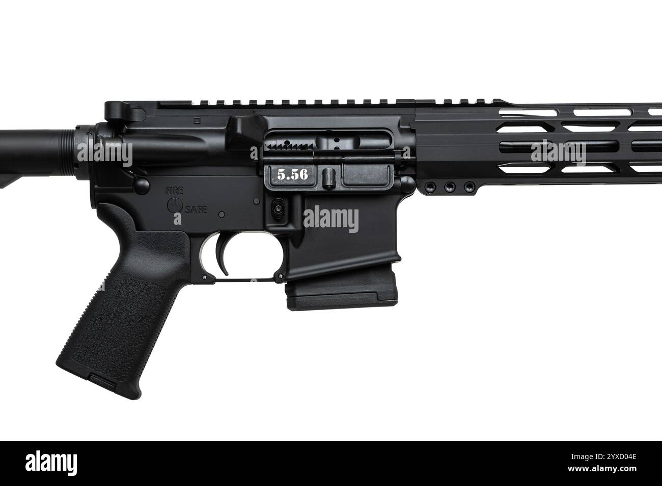 Modern automatic rifle isolated on white background. Weapons for police ...