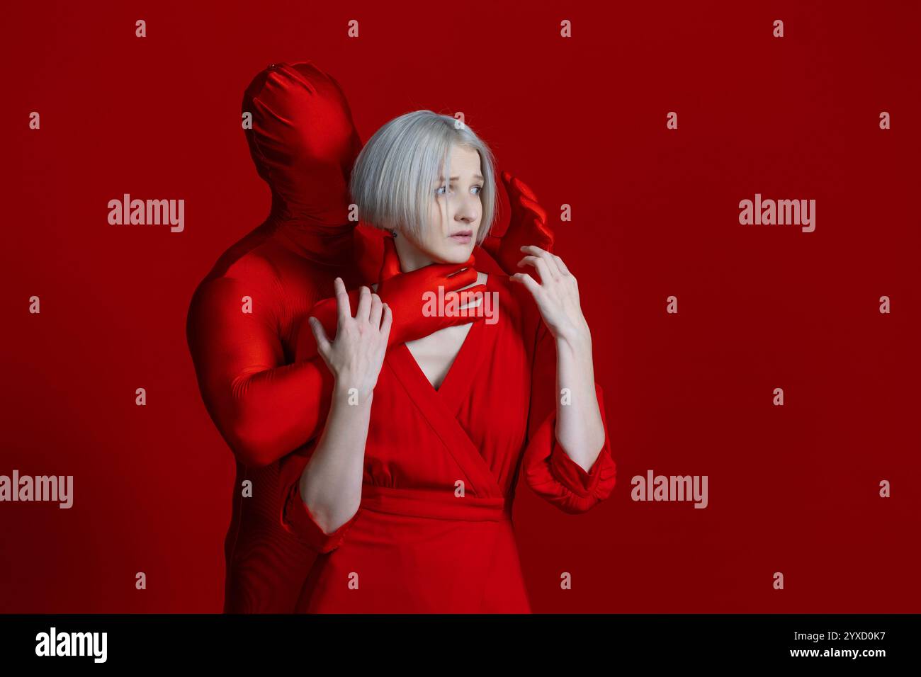 Woman victim violence outside hi-res stock photography and images - Alamy