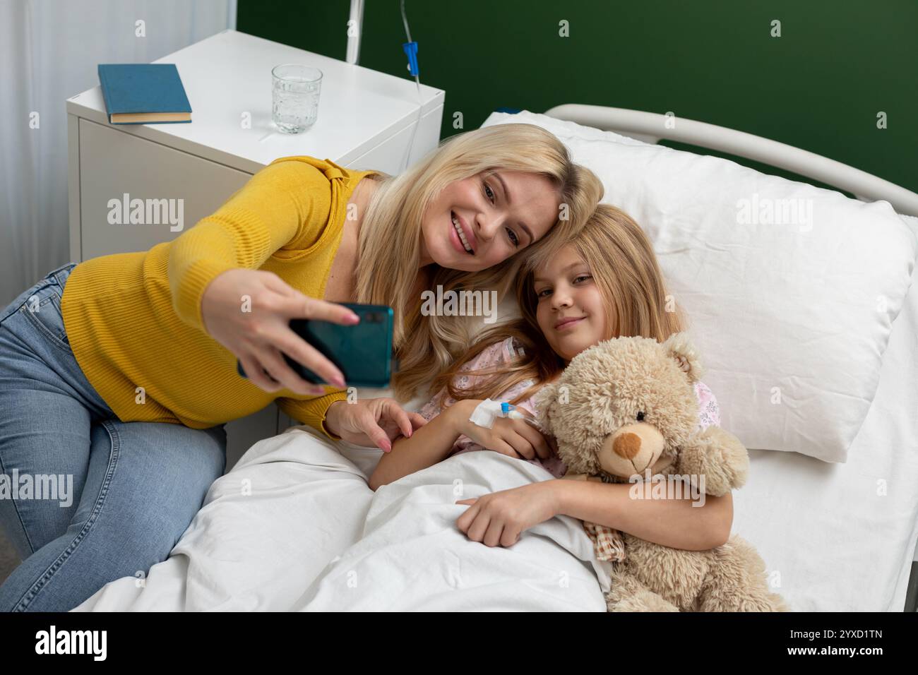 Joyful Moments A Beautiful Mother and Daughter Hospital Selfie Filled ...