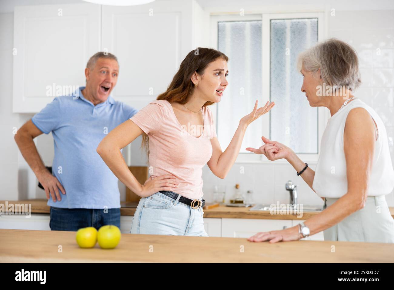 The daughter arguing with mature mother Stock Photo - Alamy