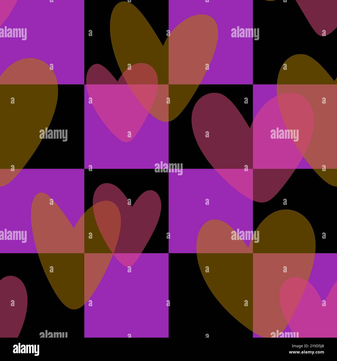 Valentine love hearts seamless 14 February pattern for wrapping paper ...