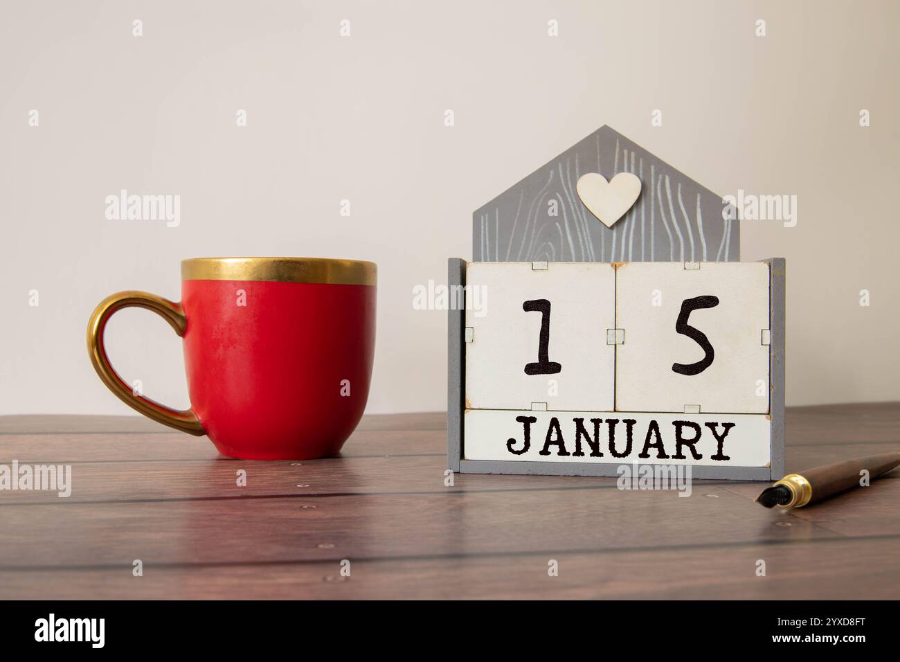 Martin Luther King Jr Day - wooden block calendar showing his birthday ...