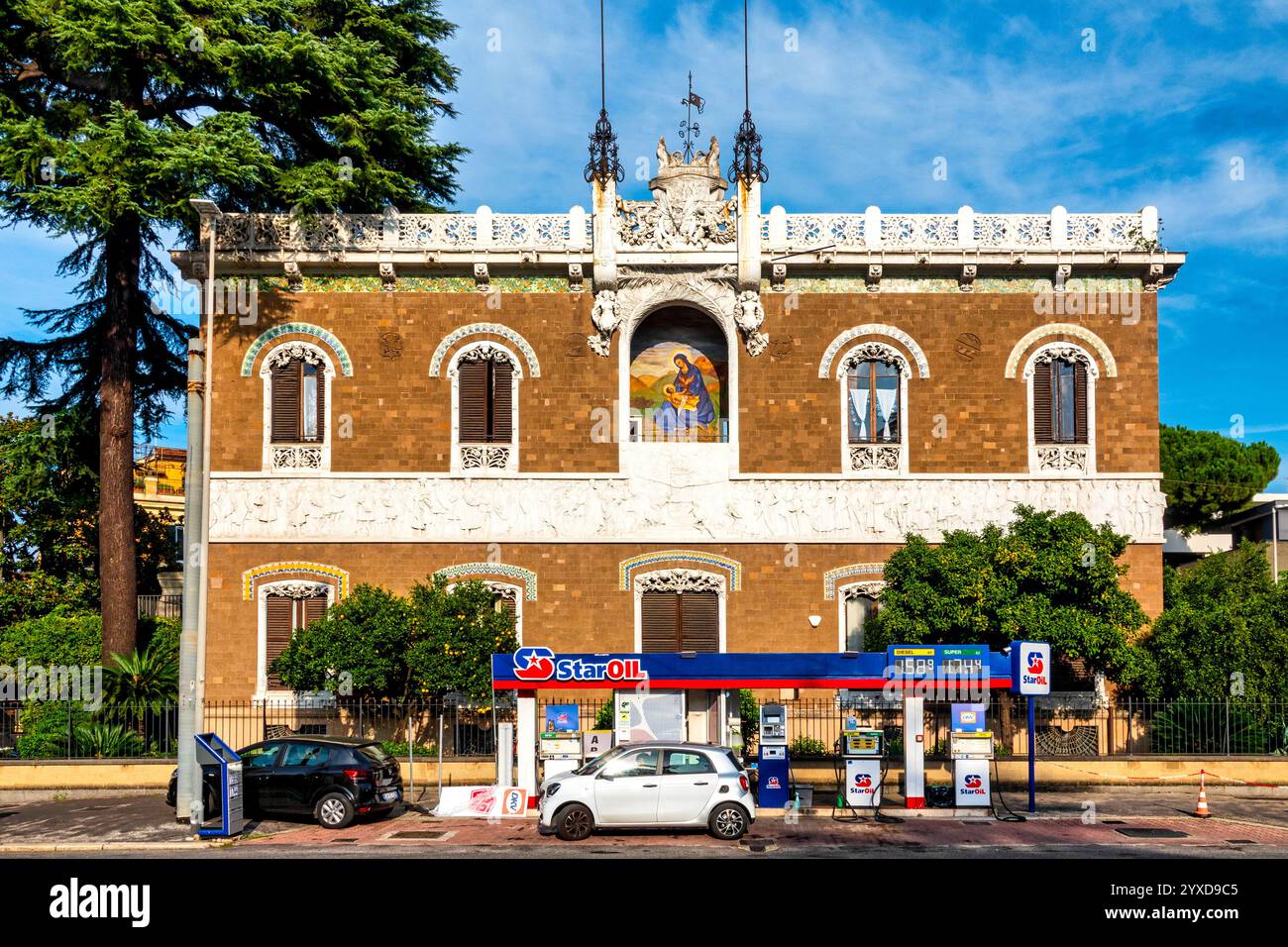 The facade of Villino Ximenes in Rome, Italy, showcases early 20th ...