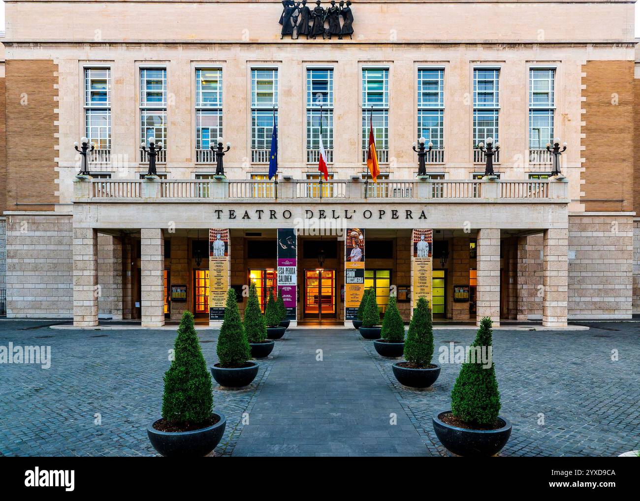 The facade of the Teatro dell'Opera di Roma, located in Rome, Italy ...