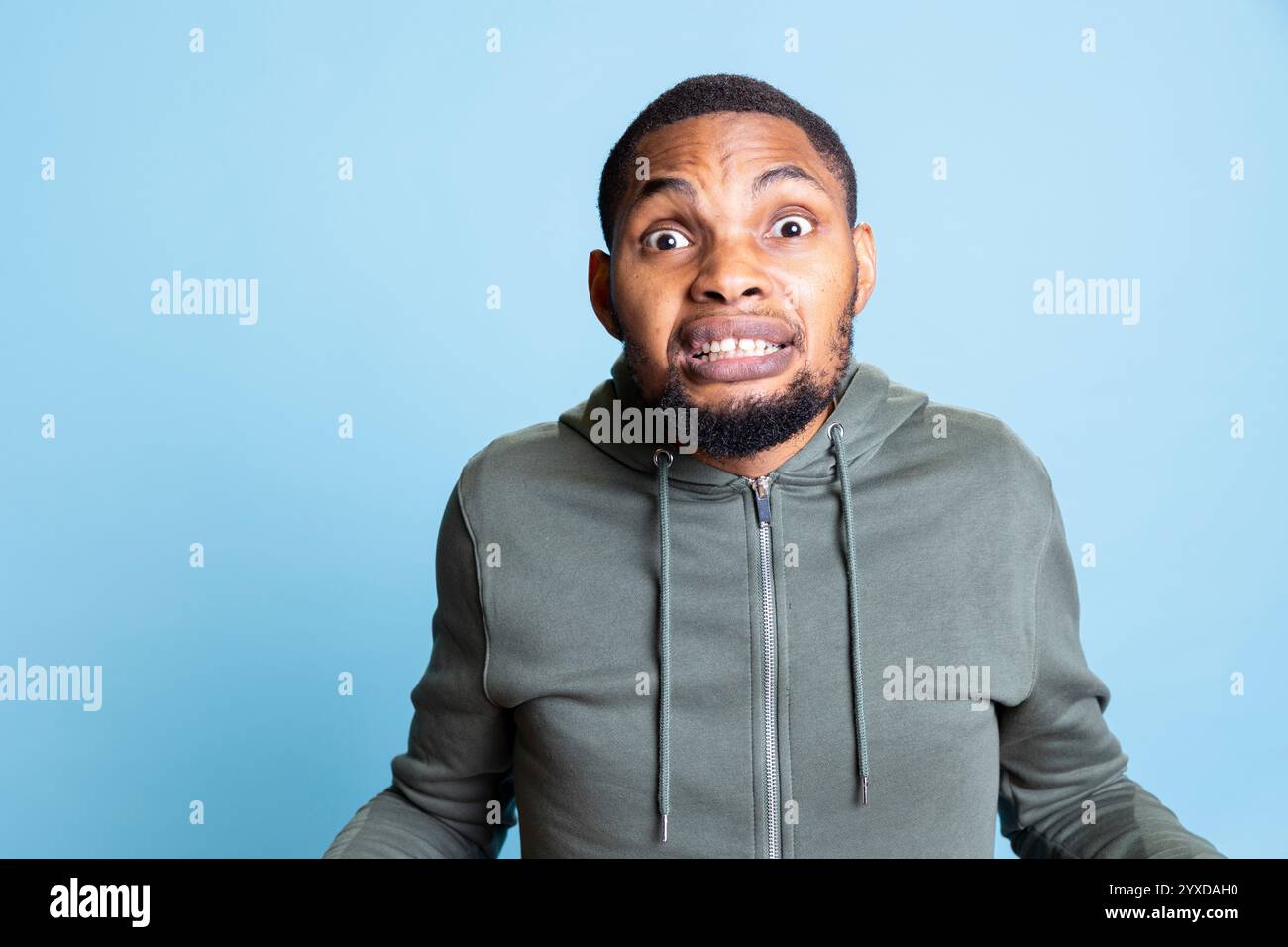 African american furious guy is getting into an argument and yelling in ...