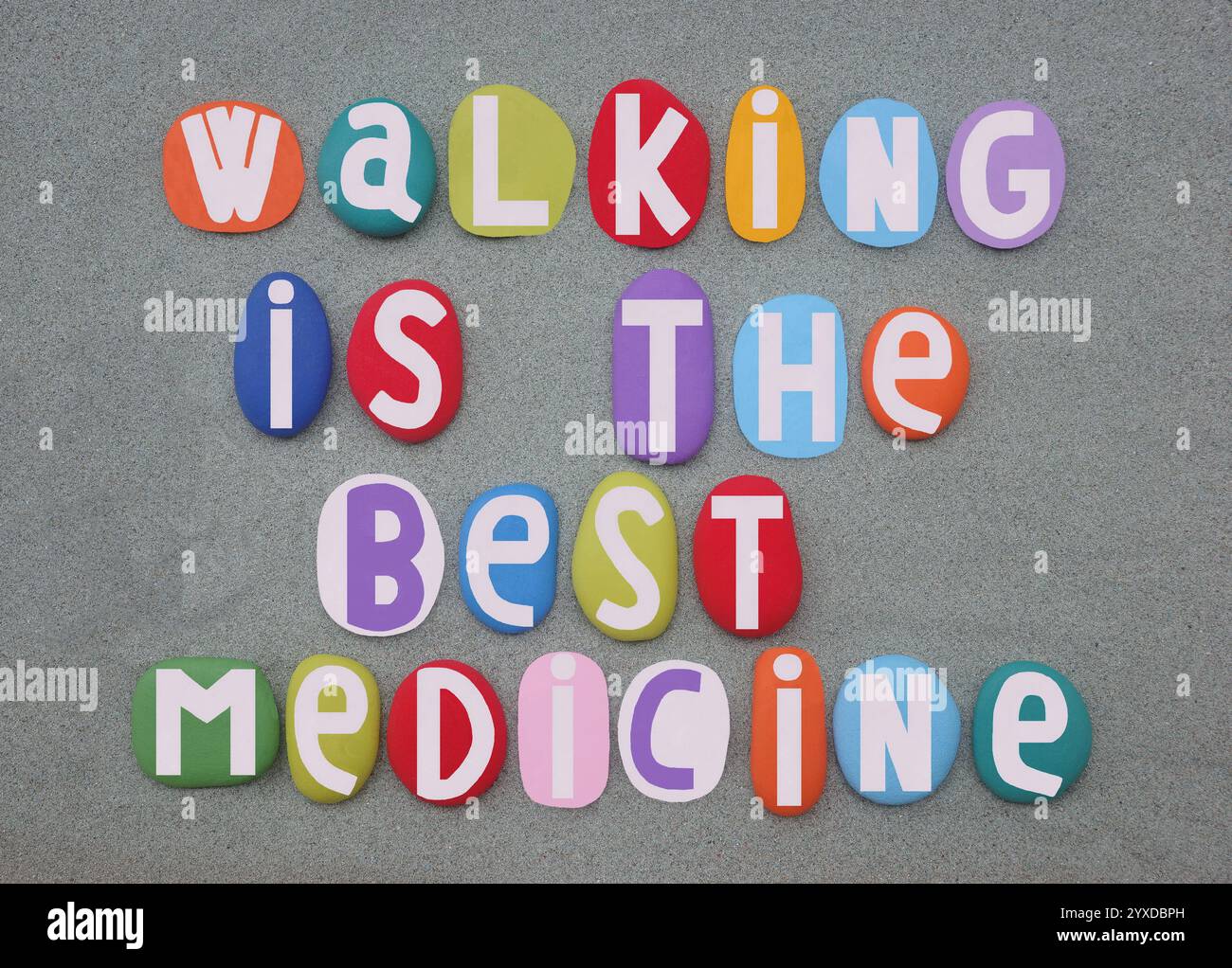 Walking is the best medicine, healthy and social slogan composed with ...