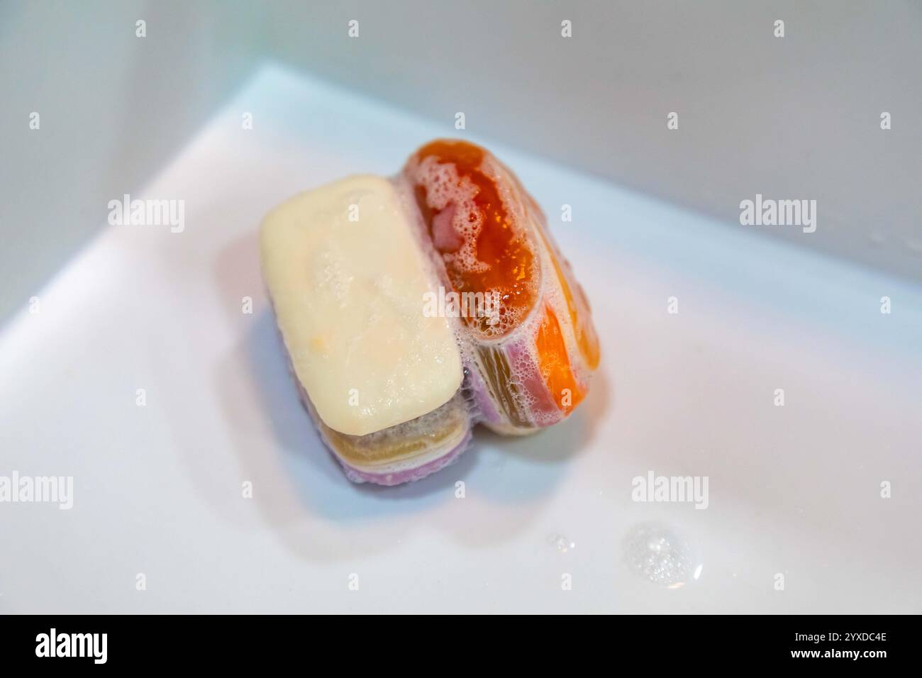 Used soaps glued together to form a ball. Ball of Used Soaps of ...